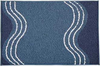 Kleine Wolke Badteppich Move mit 60 x 90 cm in Iceblue aus 100% Polyester