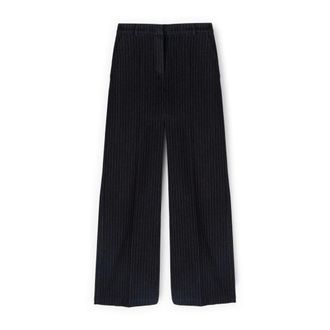 Motivi Pinstripe Palazzo Jeans - - Trousers - Damen - Blau - XL