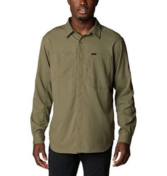 Columbia Silver Ridge Utility Lite Manches Longues Chemise de Randonne, Vert Pierre, M Homme