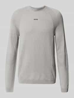 HUGO BOSS Regular Fit Strickpullover mit Woll-Anteil