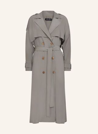 Helene Galwas Trenchcoat Aus Seide Feline gruen