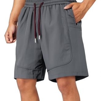 Generic Short d&eacute;t&eacute; d&eacute;contract&eacute; pour homme - Respirant - Sensation de glace - Short de plage - Maillot de bain sportif &agrave; la mode, Gris clair 1, 3XL