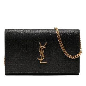 Saint Laurent Pre-owned Kate Leather Chain Bag - Femme - Pre-owned - Noir - Taille: ONE Size
