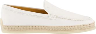 Tod's Tods Loafer - Dames Gomma Rafia Mocassin Wit - Gr. 37,5 (EU) - in Weiß - für Damen