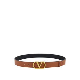 Valentino Garavani Homme, Accessoires, Brun, Taille: 105 CM Ceinture Deep Caramel VLogo Signature