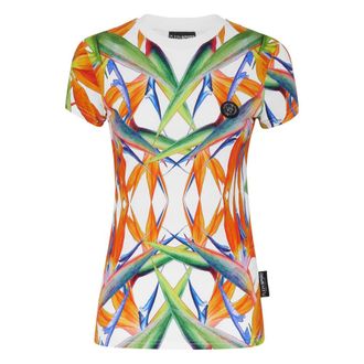 Plein Sport Femme, Tops, Multicolore, Taille: 36 FR T-Shirt Col Rond