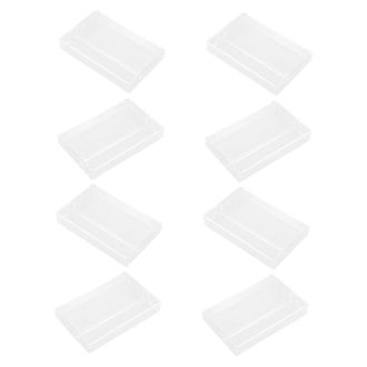 Cabilock 8 Stück Teiliges Klarer Kassettenboxen mit Integriertem Notizhalter Präzise Passform für Sicheres Aufbewahren und Anzeigen von Vintage Kassetten Viels