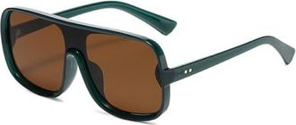 Generic Lunettes De Soleil &Agrave; Grande Monture, Tendance UV400, For Hommes Et Femmes, Vacances, Plage(Brown)