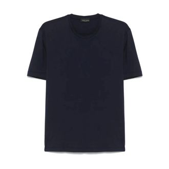 Roberto Collina Blauer Rundhals-Pullover - - Tops - Herren - Blau - S
