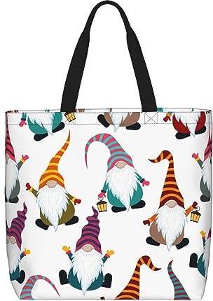 Generic Gnomes De No&euml;l Amusants Sac A Main Femme R&eacute;utilisable Sacs De Courses Grand Sac Fourre Tout Pour Voyage Gym Universit&eacute;