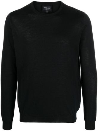 Giorgio Armani sweat &agrave; col rond - Noir