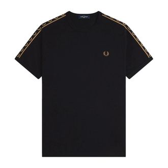 Fred Perry Ringer T-Shirt M4613 S77 - - Tops - Herren - Schwarzk - 2XL