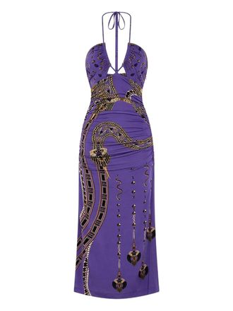 Camilla robe mi-longue Luxorland Lady &agrave; dos nu - Violet