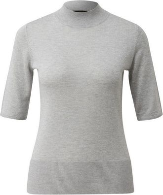 s.Oliver Kurzarmpullover Strickpullover Kurzarm-Feinstrickpullover aus Viskose mit Glitzergarn