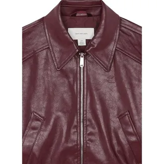 Calvin Klein Bomber court en similicuir