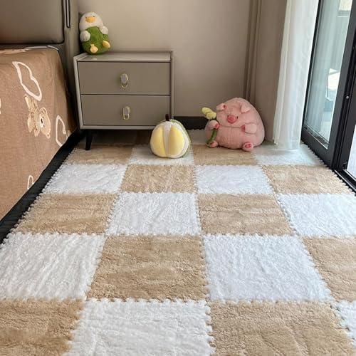 Generico Tapis de sol emboîtable en mousse pelucheuse, dalles de ...