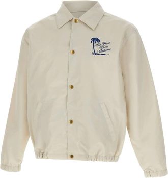 Dr&ocirc;le de Monsieur Homme, Vestes, Blanc, Taille: L Slogan Palmiers Jacket