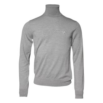 Dolce & Gabbana Grauer Wollgestrickter Herrenpullover - - Knitwear - Herren - Grau - M