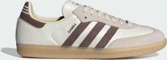 adidas Originals Samba OG - Sneaker in Wollwei&szlig; und Braun mit Gummisohle