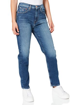 Tommy Jeans Damen Izzie Hr Slim Ankle Ae632 MBC Jeans, Denim Medium, W25 / L28