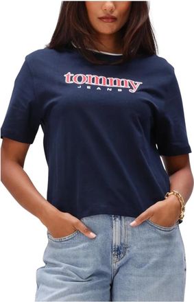 Tommy Jeans TJW BXY Applique SS Tee - - Tops - Damen - Blau - XS