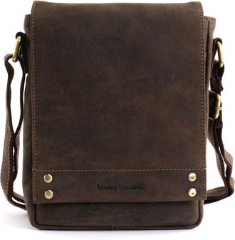 Bruno Banani Herren Leder Tasche Schultertasche Umhängetasche Aktentasche Braun 7203