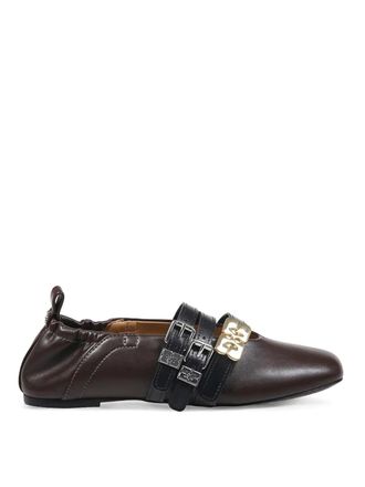 Ganni Ballerinas - Dunkelbraun