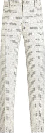 Dolce & Gabbana jacquard-pattern trousers - Wei&szlig;
