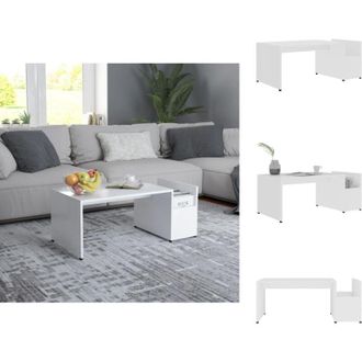 vidaXL Couchtisch Wei&szlig; 90x45x35 cm Holzwerkstoff - Couchtisch - Wohnzimmerstil - Wei&szlig;er Couchtisch - Sideboard - Holzwerkstoff M&ouml;bel