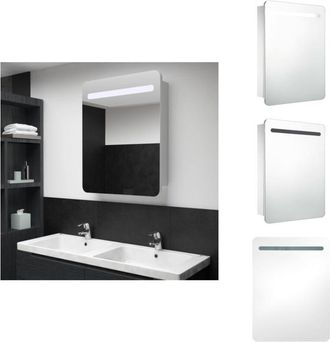 vidaXL Vidaxl - LED-Spiegelschrank 60x11x80 cm - LED-Spiegelschrank - Badezimmerspiegel - Kosmetikspiegel - Wandspiegel - Spiegelschrank Weiß