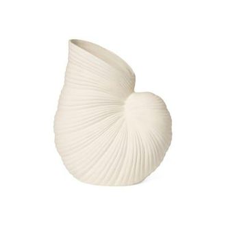 Ferm Living Vase Shell - Blanc - Grès - Designer Trine Andersen