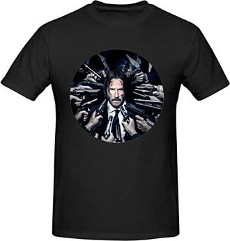 DJNGN T-Shirts pour Hommes garçons, T-Shirts Unisexes à col Rond John Summer Wick Tops à Manches Courtes T-Shirt Graphique
