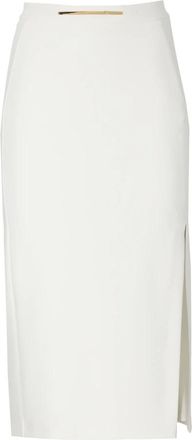 Elisabetta Franchi Femme, Jupes, Blanc, Taille: 42 FR Midi Skirt