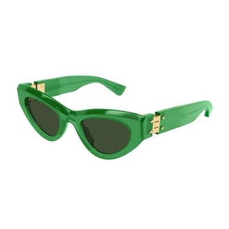 Bottega Veneta Cat-Eye Sonnenbrille - - Accessories - Damen - Gr&uuml;n - 49 MM