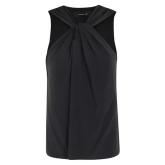 Federica Tosi Femme, Tops, Noir, Taille: 42 FR Crossed Knot Top