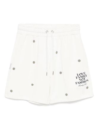 Family Fir$t Milano short à logo imprimé - Blanc