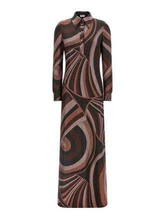 Emilio Pucci Knielanges Kleid - Dunkelrot