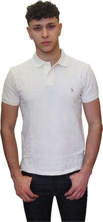 Ralph Lauren Homme, Tops, Blanc, Taille: XL Polo &agrave; Manches Courtes
