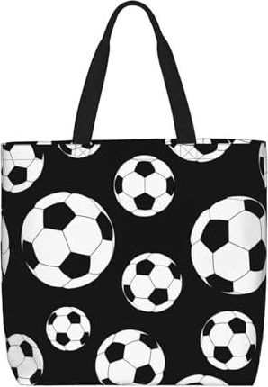 Generic Football Noir Sac Fourre Tout Grand Sacs Pliable Sac &Agrave; Bandouli&egrave;re Pour Gym Quotidienne Voyage