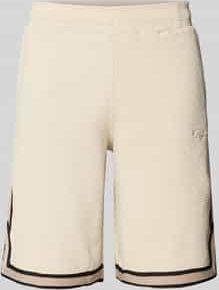 Pegador Shorts mit Strukturmuster und Label-Stitching