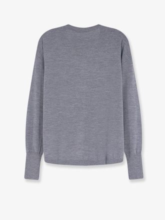 Aspesi Womens V-Neck Virgin Wool Sweater Grey
