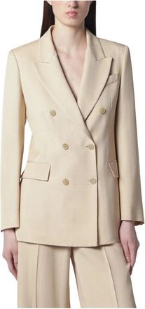 P.A.R.O.S.H. P.a.r.o.s.h., Femme, Vestes, Beige, Taille: 38 FR Giacca Doppiopetto