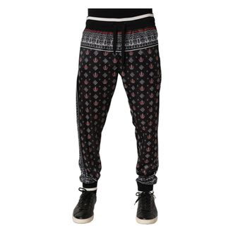 Dolce & Gabbana Bandana Crown Jogger - - Trousers - Herren - Schwarzk - XS