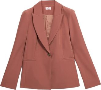Oltre Femme, Vestes, Rose, Taille: 46 FR Blazer en tissu technique
