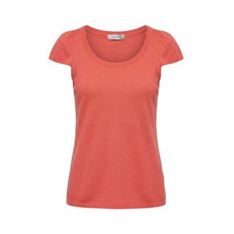 Malo T-shirt en maille &agrave; manches bouffantes - Femme - Tops - Rouge - Taille: 38 FR