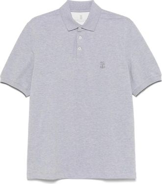 Brunello Cucinelli Homme, Tops, Gris, Taille: 2XL Polo Chemises