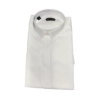 Tom Ford Charmeause Fluid Fit Shirt - - Shirts - Herren - Wei&szlig; - M