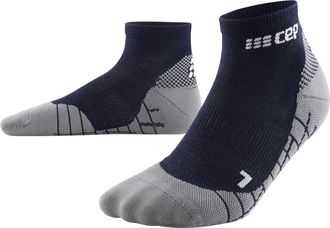 CEP HIKING LIGHT MERINO LOW CUT SOCKS REDESIGN f&uuml;r Herren | Wandersocken aus Merinowolle mit Kompression | Trekkingsocken f&uuml;r leichte Beine in blau | Gr&ouml;&szlig;