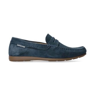 Mephisto Homme, Chaussures, Bleu, Taille: 47 EU Mocassin Homme en Daim Bleu