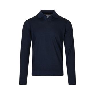 Corneliani Homme, Tops, Bleu, Taille: XL Maglia